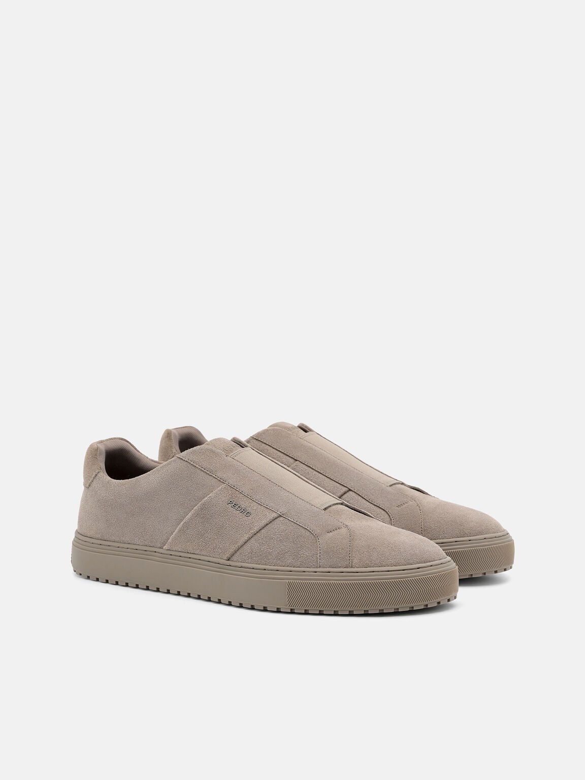 Leather Court Sneakers - Dark Taupe - PEDRO ID
