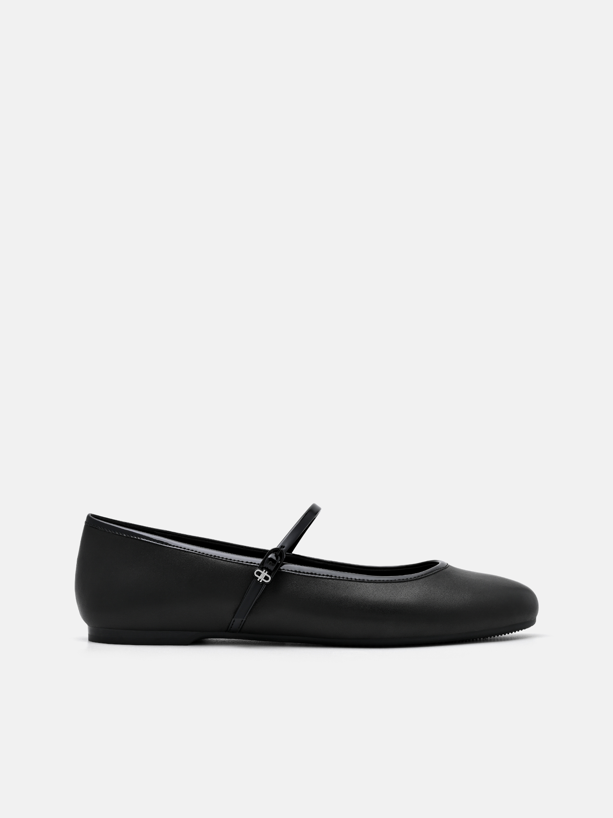 Claude Leather Mary Jane Flats - Black - PEDRO ID