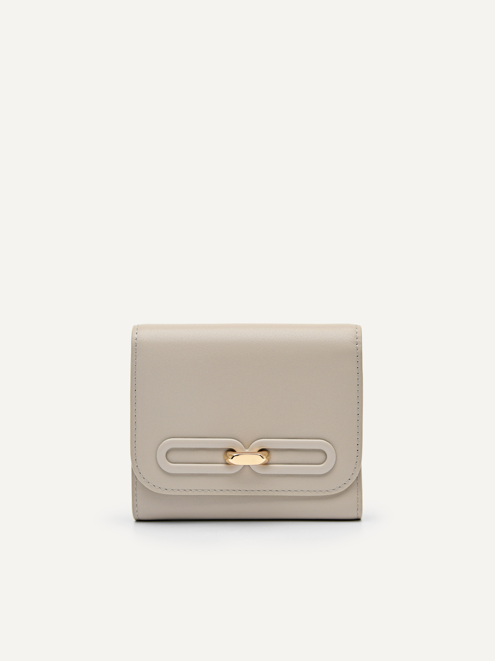 Taupe PEDRO Studio Leather Tri-Fold Wallet - PEDRO ID