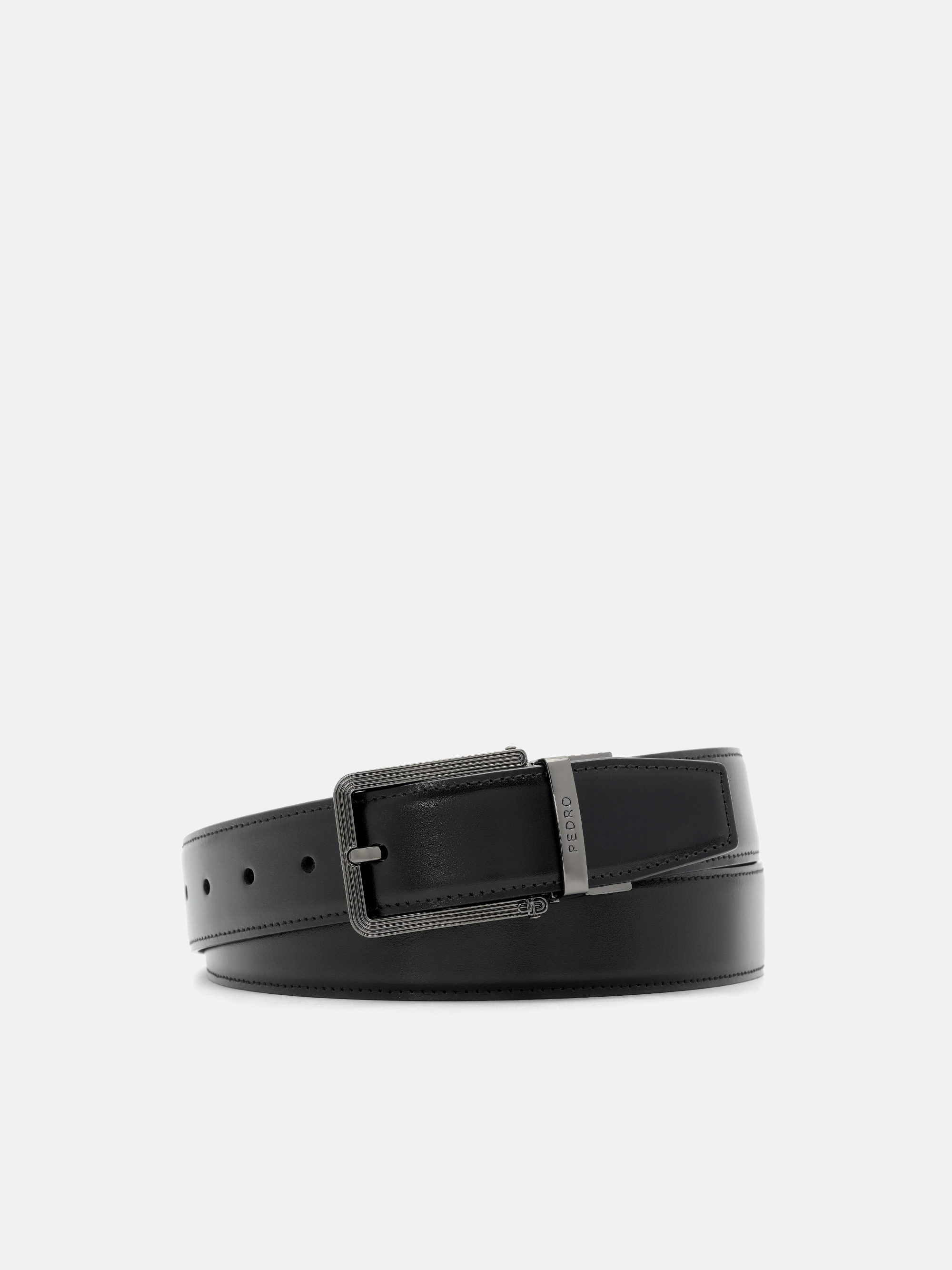 Leather Reversible Pin Belt - PEDRO ID