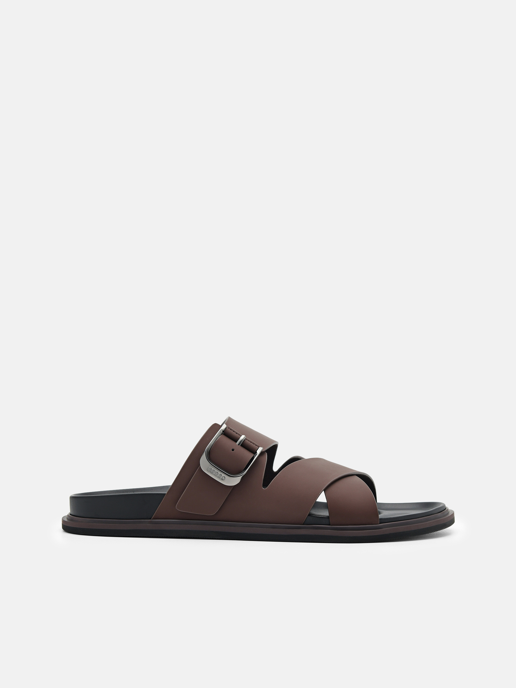 Helix Cross Sandals - Dark Brown - PEDRO ID