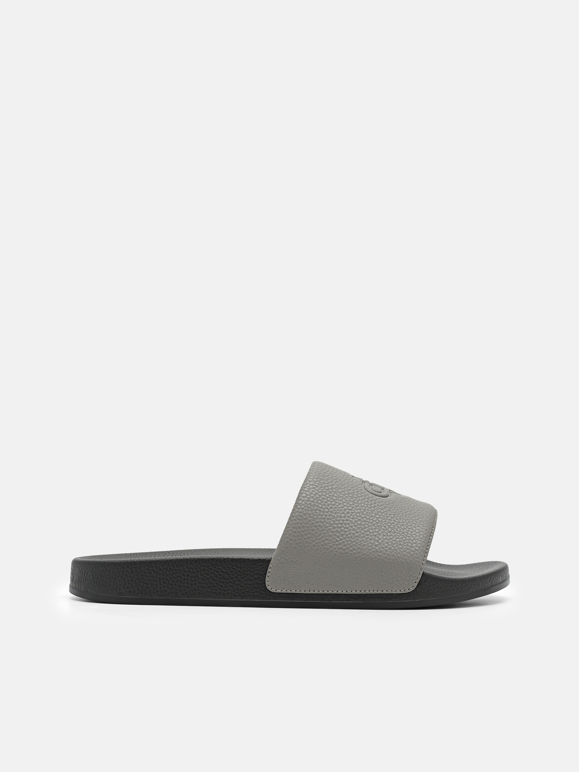 Dark Gray Slide Sandals - DARK GREY - PEDRO ID