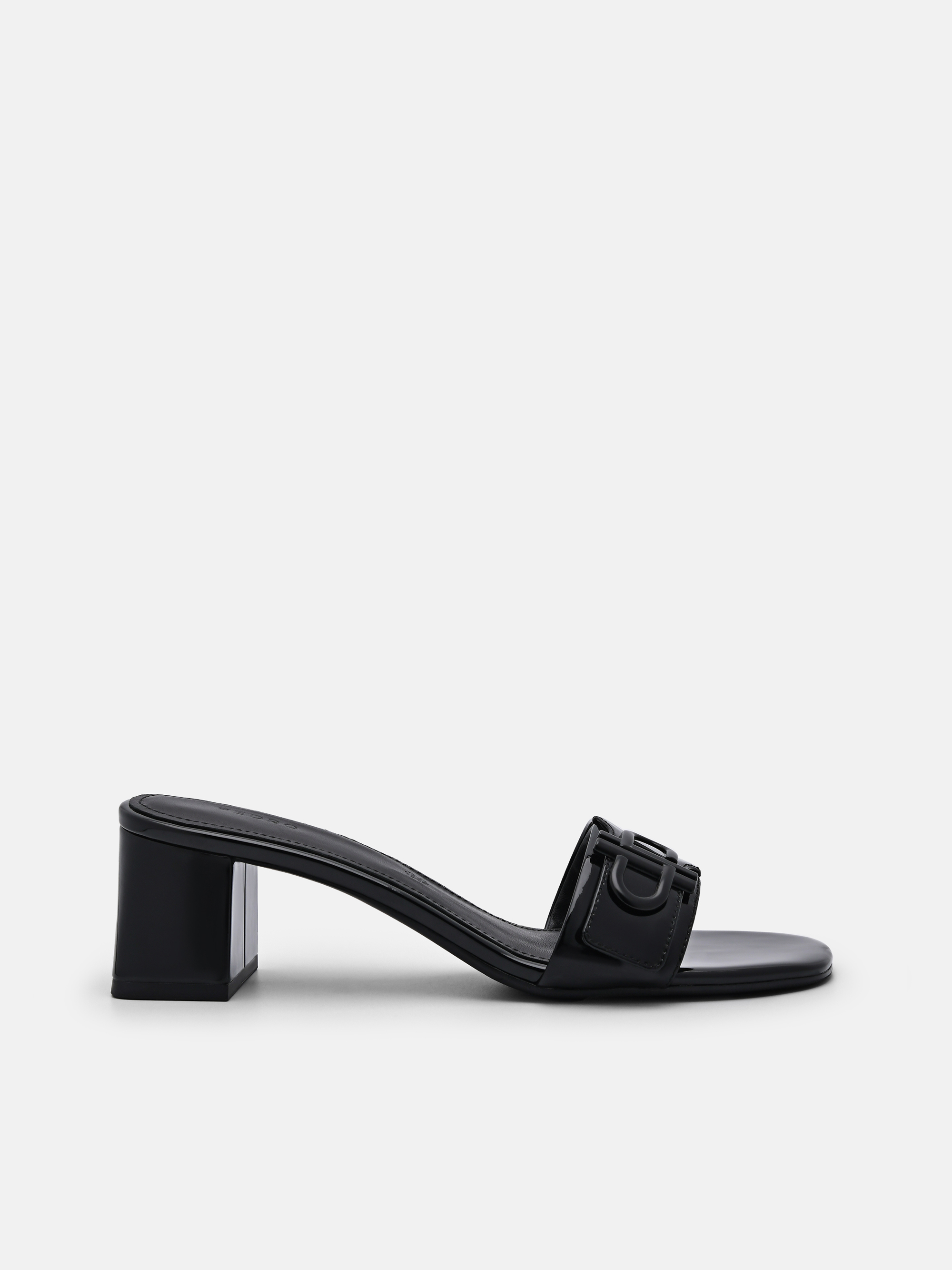 Black PEDRO Icon Leather Heel Sandals - PEDRO ID